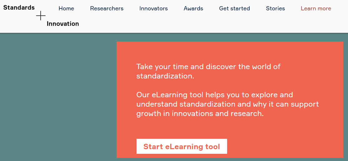 The Standards and Research & Innovation eLearning Tool | Portal STAND4EU